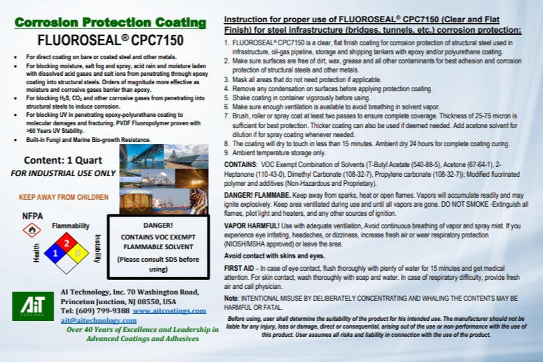 FLUOROSEAL® CPC-7150 (1 Qt) | AIT Chemical